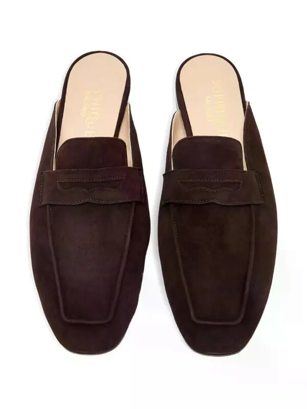 SOPHIQUE MILANO Penny-strap Suede Mules