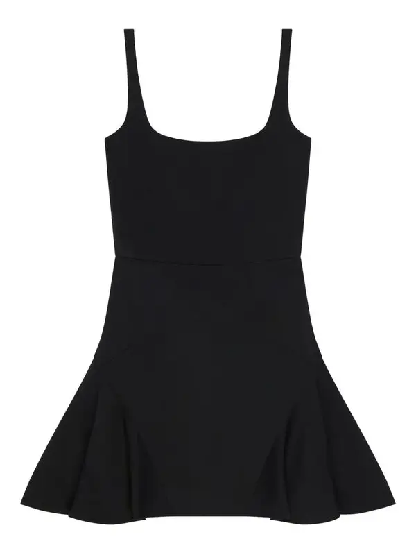 Givenchy Square-neck Mini Day Dress With Fluted Hem