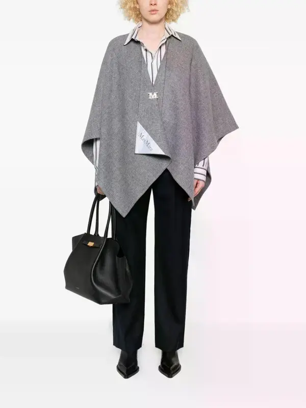 Max Mara Open-front Cape - Grey