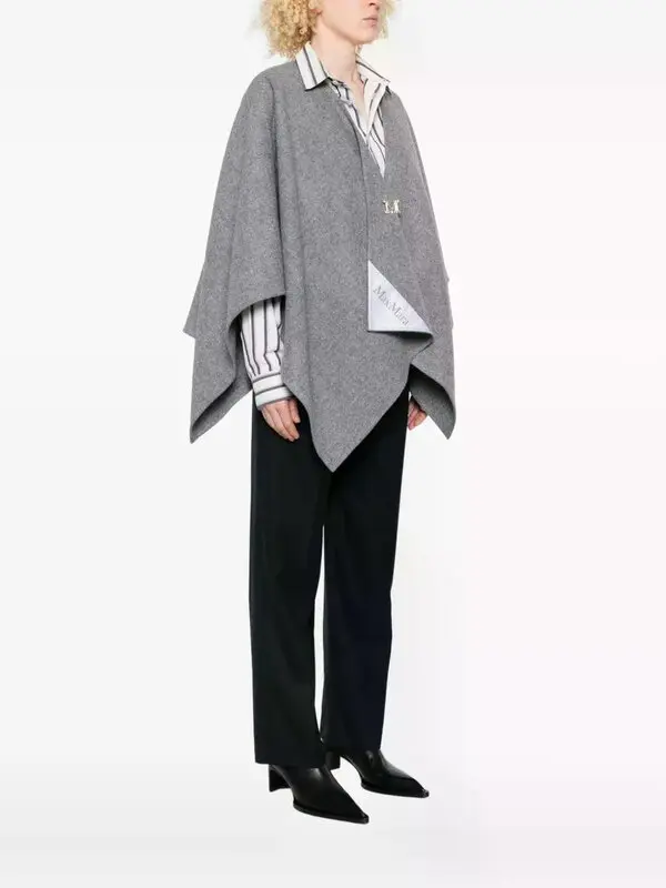 Max Mara Open-front Cape - Grey
