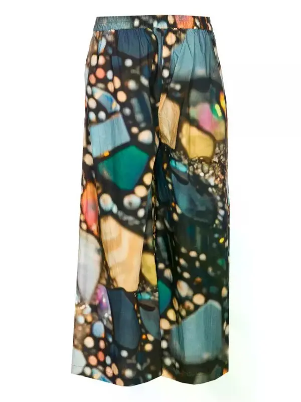 YAVI Abstract-print Trousers
