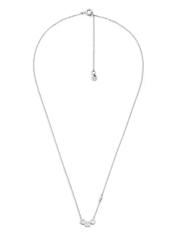 Michael Kors Three-stone Necklace Set - Silver
