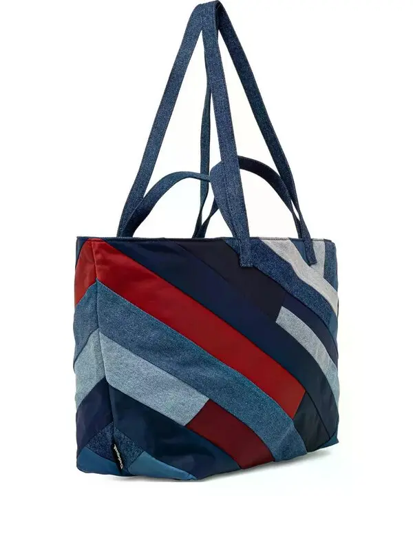Desigual Denim Patchwork Tote Bag - Blue