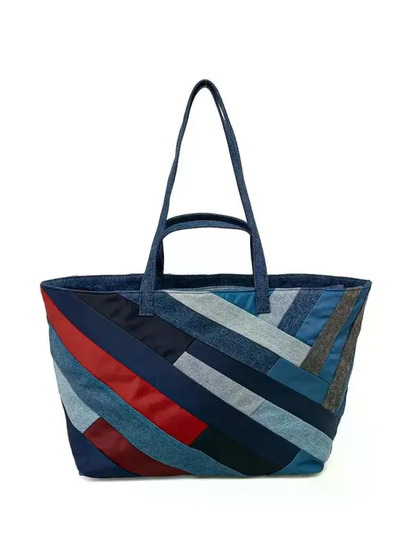 Desigual Denim Patchwork Tote Bag - Blue