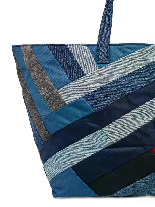 Desigual Denim Patchwork Tote Bag - Blue