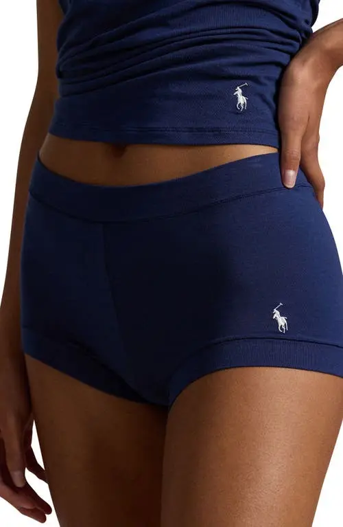 Polo Ralph Lauren Stretch Cotton Boyshorts - Navy