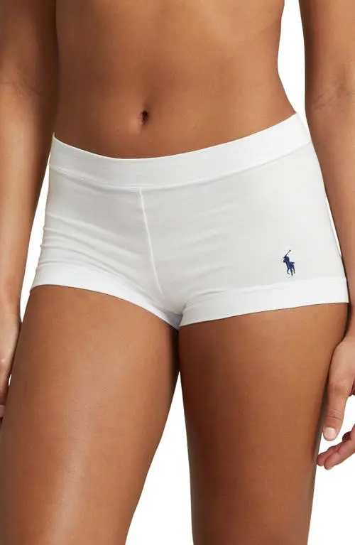Polo Ralph Lauren Stretch Cotton Boyshorts - White Cloud