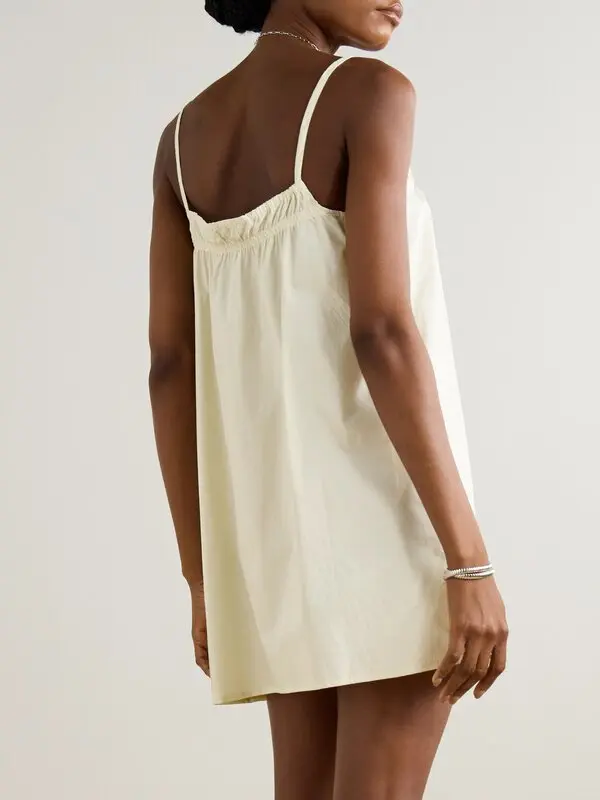 DEIJI STUDIOS Drawstring Organic Cotton-poplin Mini Dress