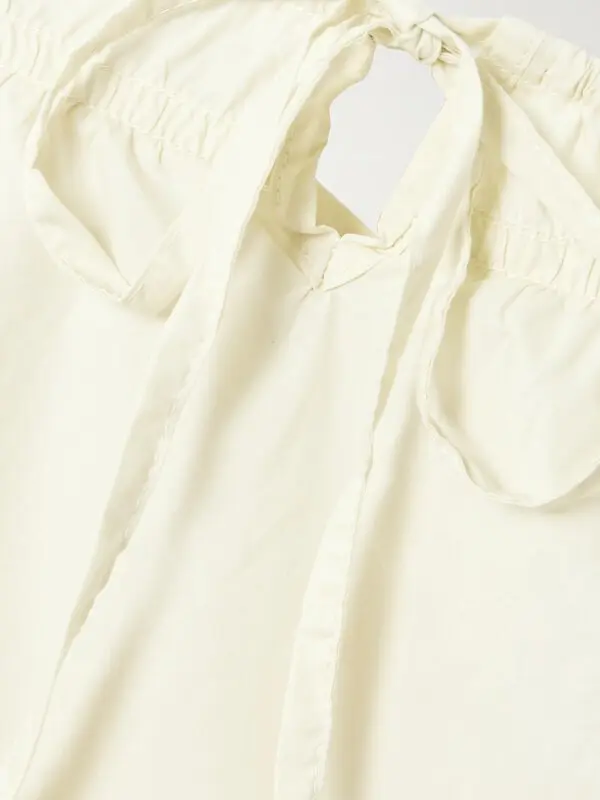 DEIJI STUDIOS Drawstring Organic Cotton-poplin Mini Dress