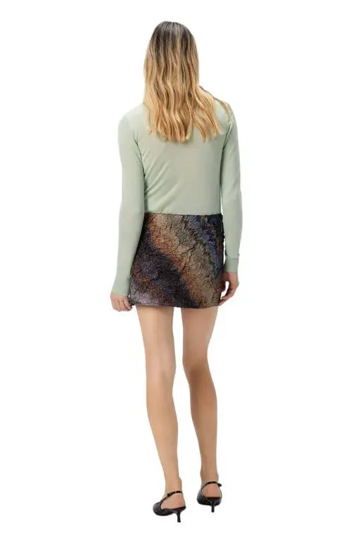 Missoni Pleated Mini Skirt With Snake Pattern