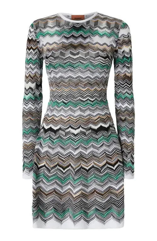 Missoni Mini Dress With Flame Pattern