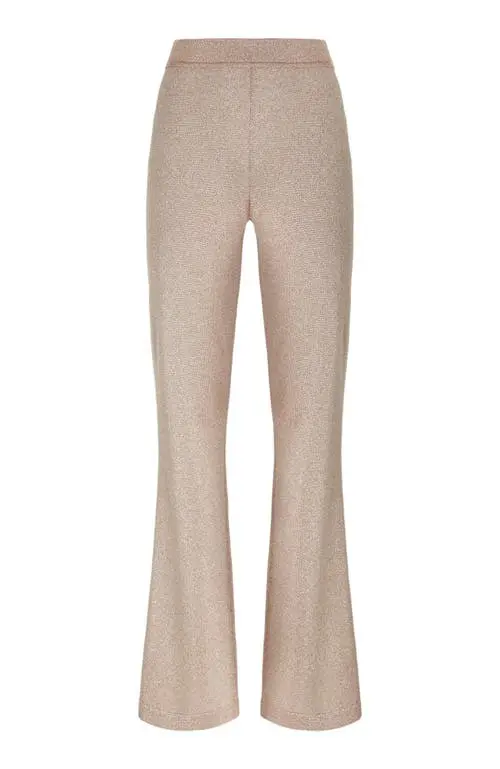 Missoni Straight Leg Lamé Pants - Pink Lamé