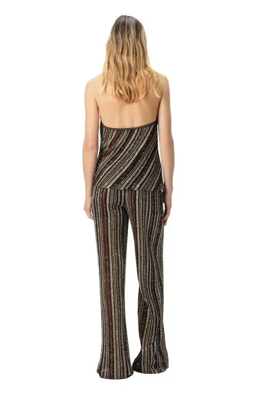 Missoni Halter Top In Chevron Stripe Knit