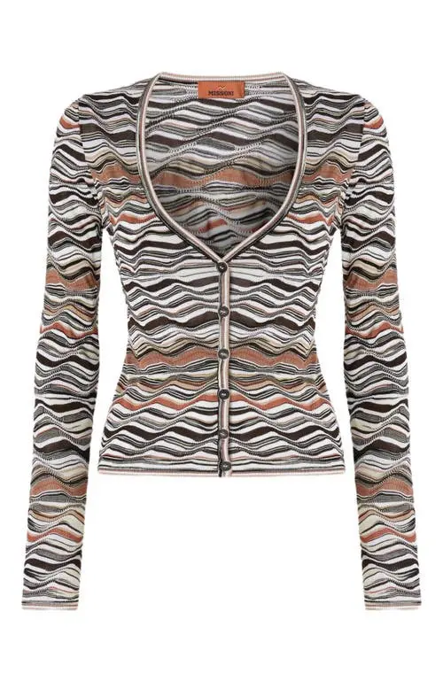 Missoni Buttoned Wave Pattern Cardigan