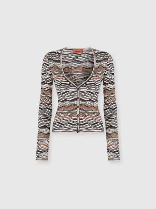 Missoni Buttoned Wave Pattern Cardigan