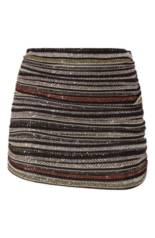 Missoni Asymmetrical Chevron Mini Skirt