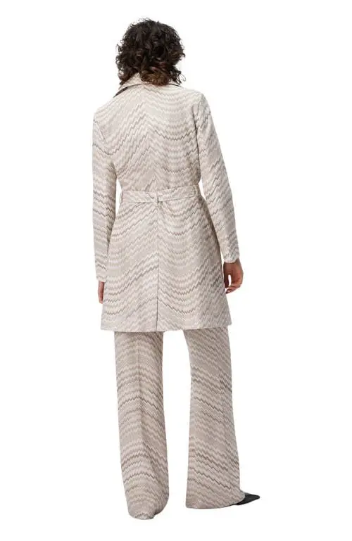 Missoni Wavy Zigzag Pattern Double-breasted Trench Coat