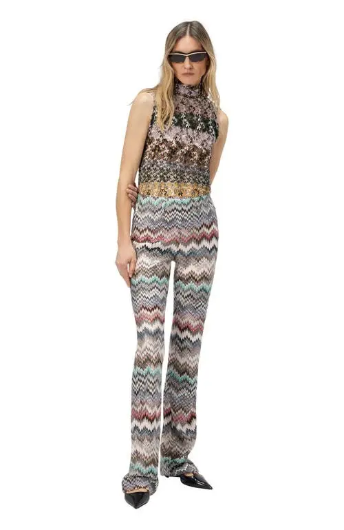 Missoni Flare Pants With Snake Pattern