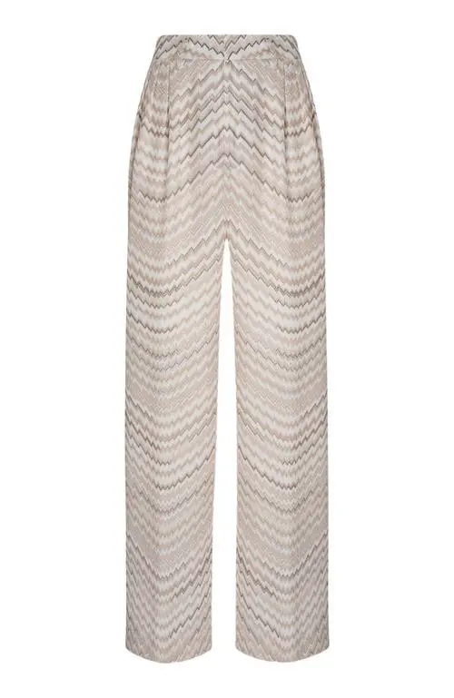 Missoni Mid-rise Zigzag Pants - White