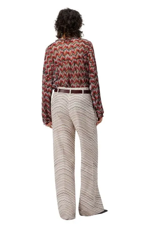 Missoni Mid-rise Zigzag Pants - White