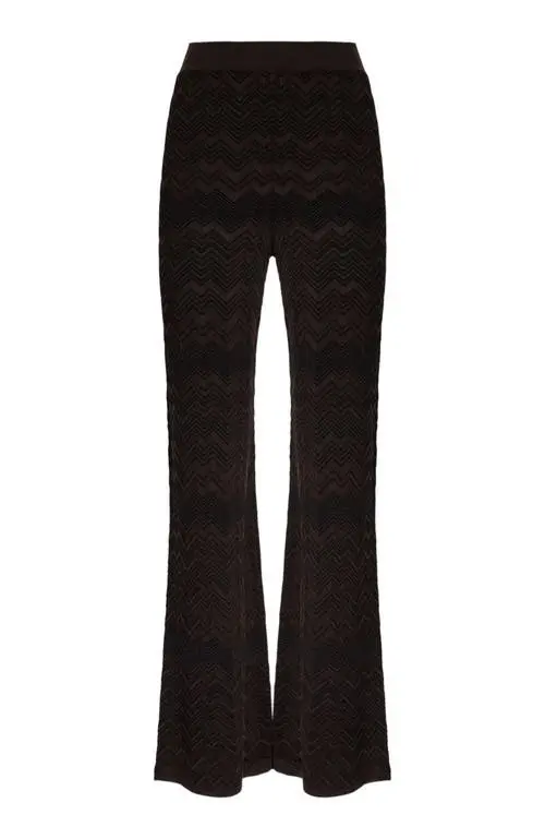 Missoni Straight Leg Chevron Pants - Brown