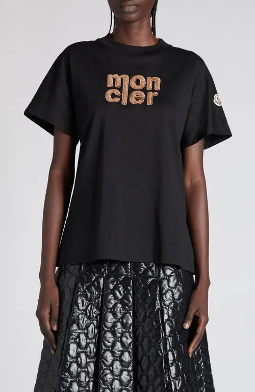 Moncler Logo Patch Cotton T-shirt
