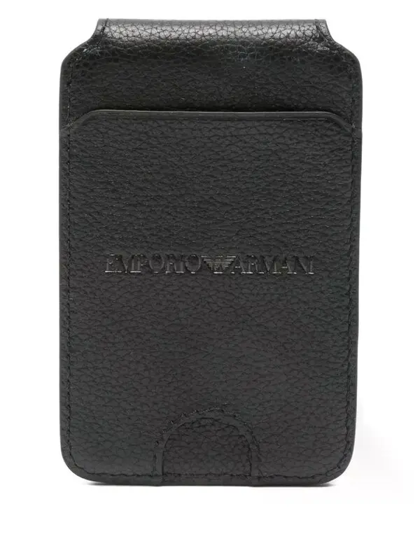Emporio Armani Leather Cardholder - Black