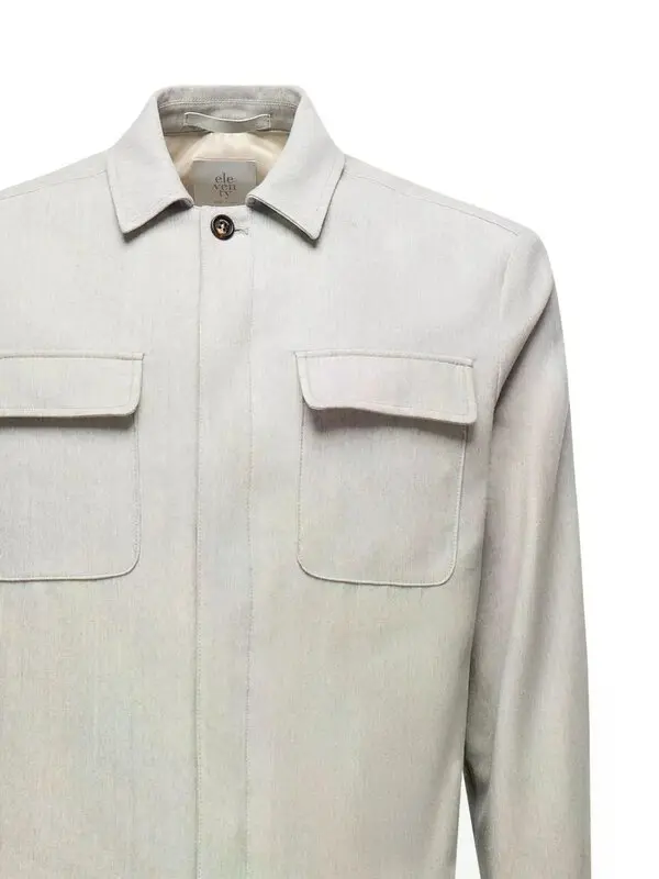 Eleventy Double-pocket Shirt Jacket - Grey