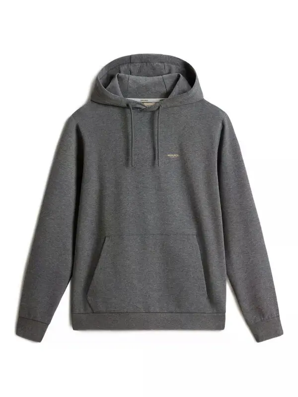Woolrich Interlock Logo Hoodie - Grey