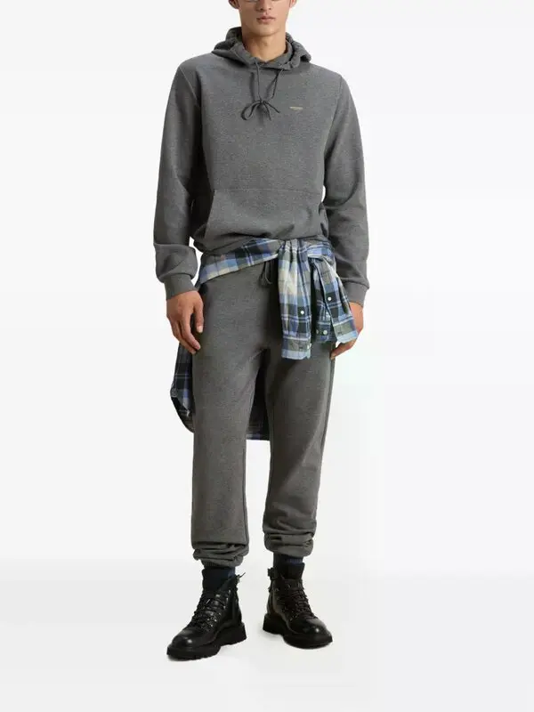 Woolrich Interlock Logo Hoodie - Grey