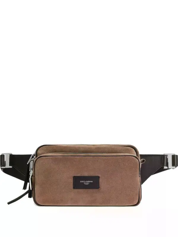 Dolce & Gabbana Suede Crossbody Pouch - Brown