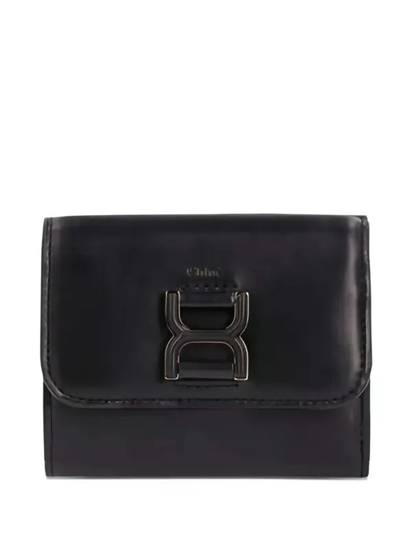 Chloé Small Marcie Tri-fold Leather Wallet - Black