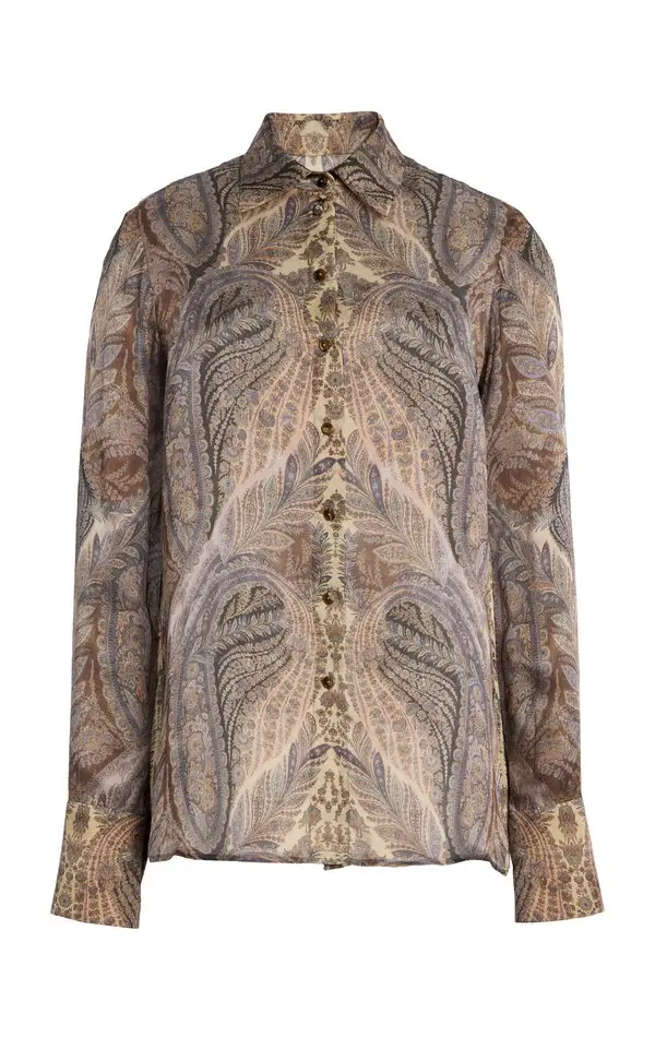 Zimmermann Hypnotic Paisley Silk-satin Shirt - Multi