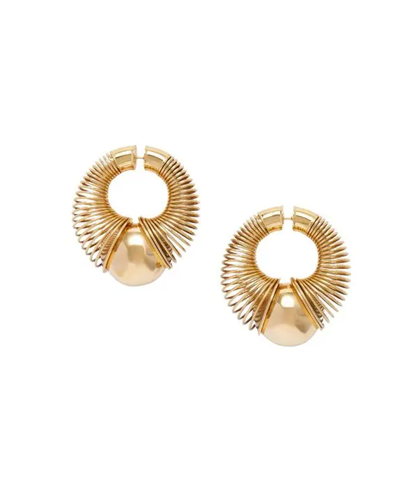 Alaïa Tone Hoop Earrings - Gold