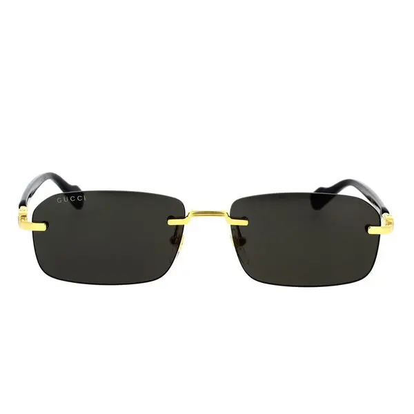 Gucci Rectangle Sunglasses - Gold