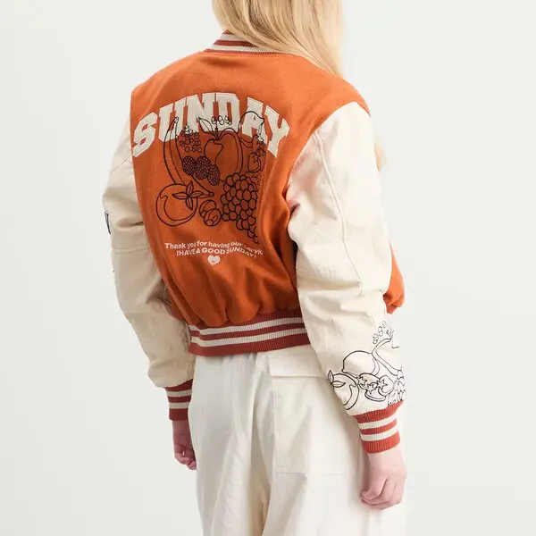 SUNDAYFRUITMARKET Golden Hour Varsity Jacket