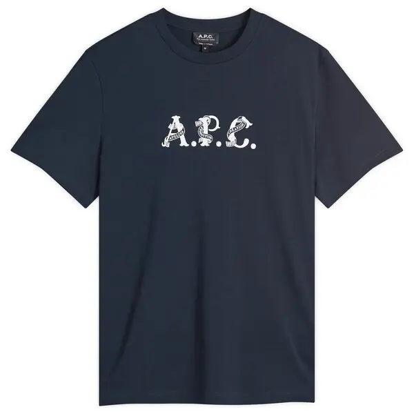 A.p.c. Hugo Graphic Logo T-shirt - Dark Navy