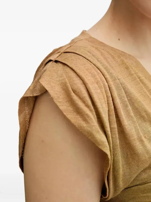 Pinko Draped V-neck Top - Neutrals