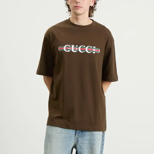 Gucci Interlocking Logo Heavy Cotton T-shirt