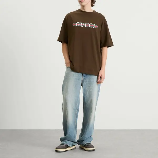 Gucci Interlocking Logo Heavy Cotton T-shirt