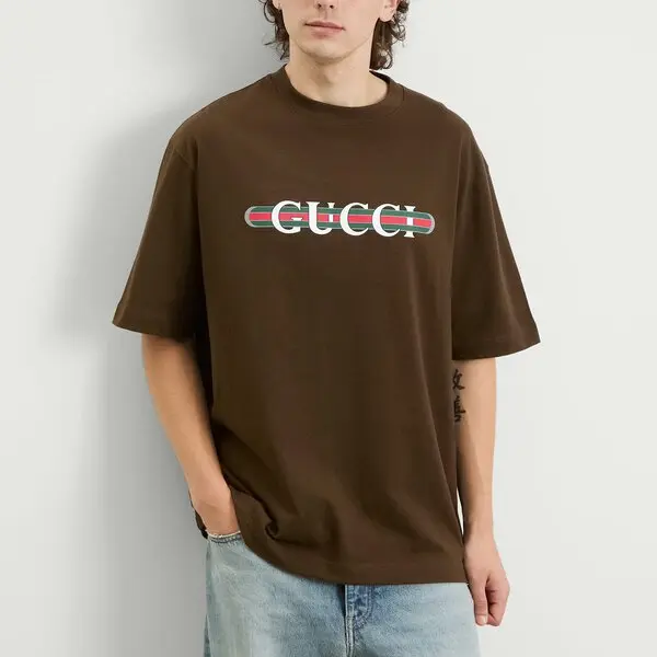 Gucci Interlocking Logo Heavy Cotton T-shirt