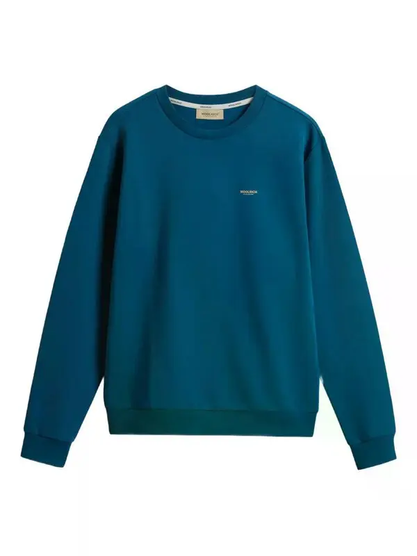 Woolrich Logo Interlock Crew-neck Sweater - Blue
