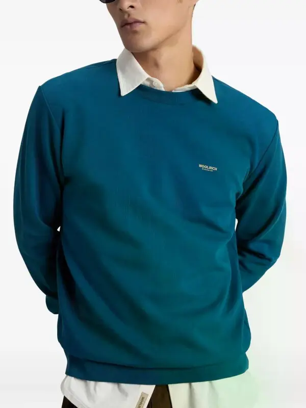 Woolrich Logo Interlock Crew-neck Sweater - Blue
