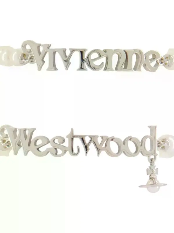 VIVIENNE WESTWOOD Pearl-embellished Logo Bracelet