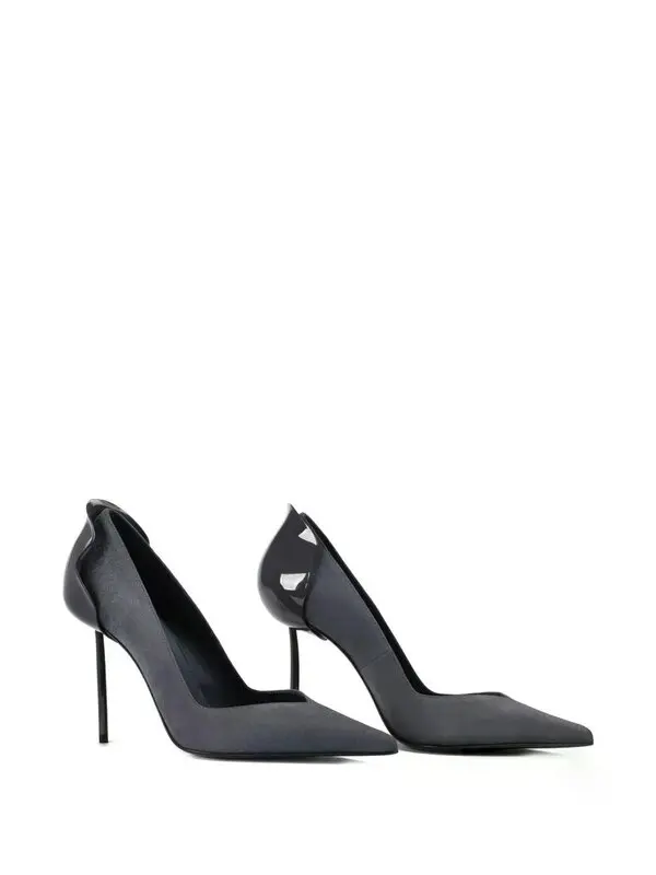 LE SILLA 100mm Petalo Suede Pumps - Grey