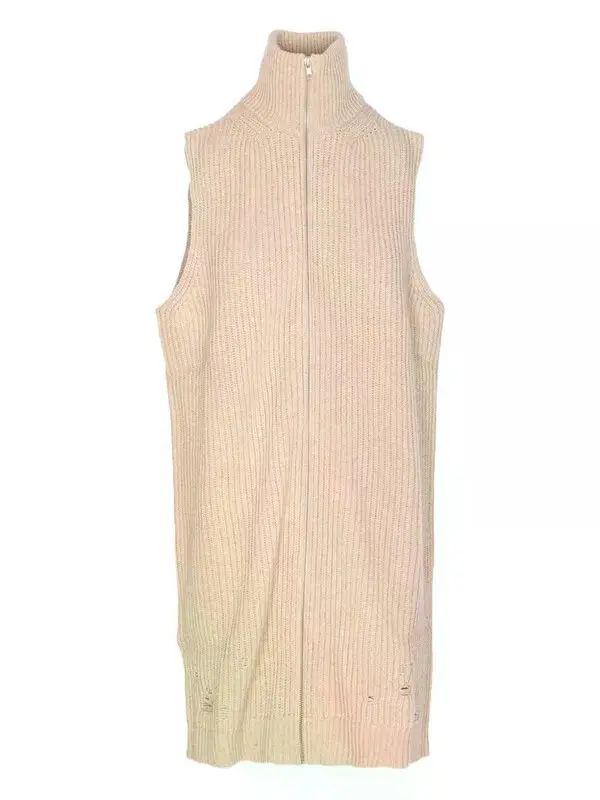 MAISON MARGIELA High Neck Zip-front Top - Neutrals