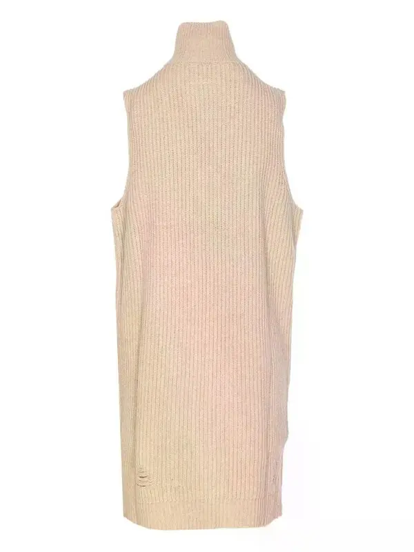MAISON MARGIELA High Neck Zip-front Top - Neutrals