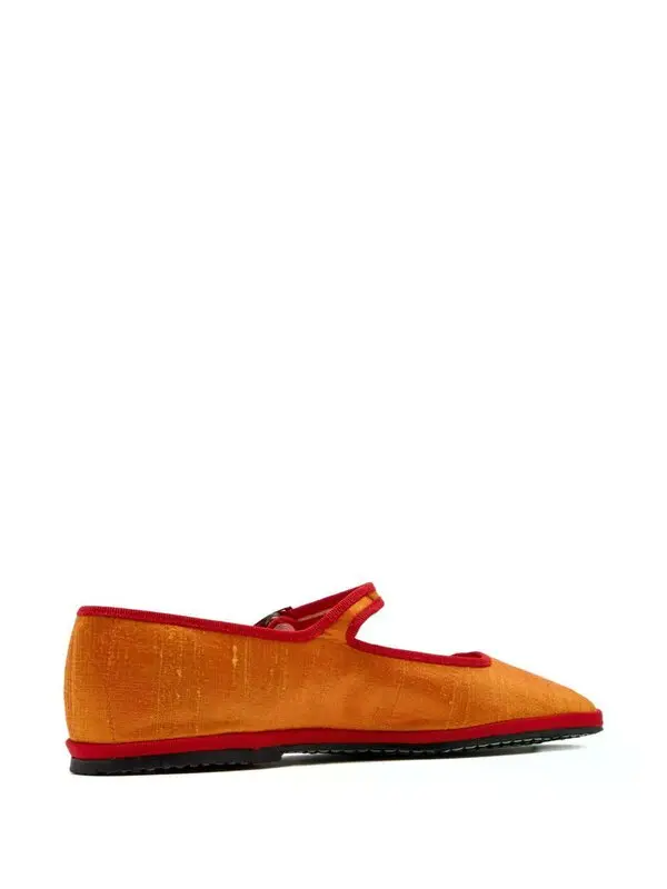 CAPULETTE Buckle-strap Ballet Flats - Orange