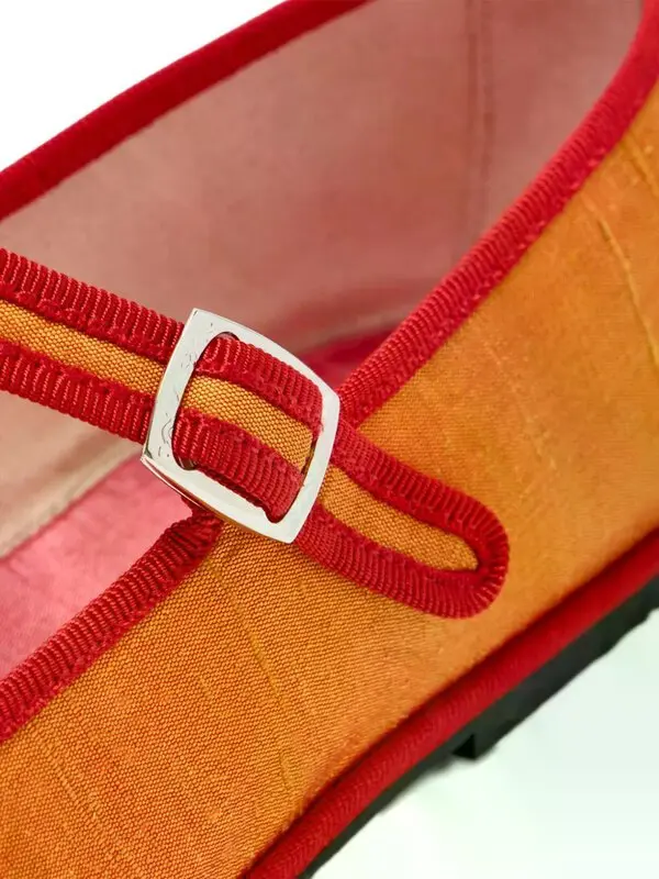 CAPULETTE Buckle-strap Ballet Flats - Orange