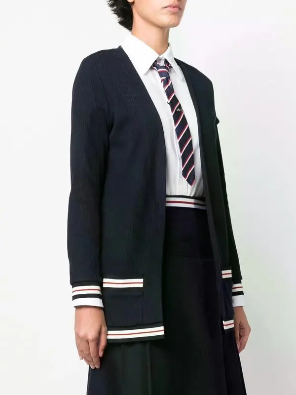 Thom Browne Open-front Cotton Cardigan